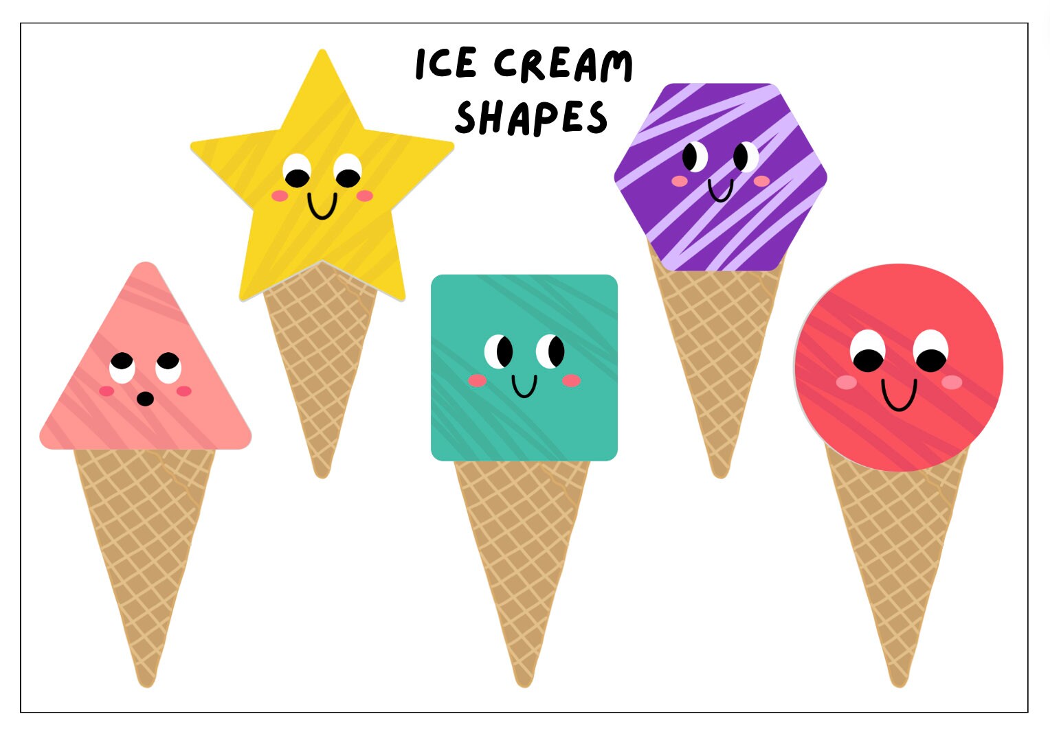 Shape Matching Game for Toddlers Prek Printable Worksheet Learn Shapes ...