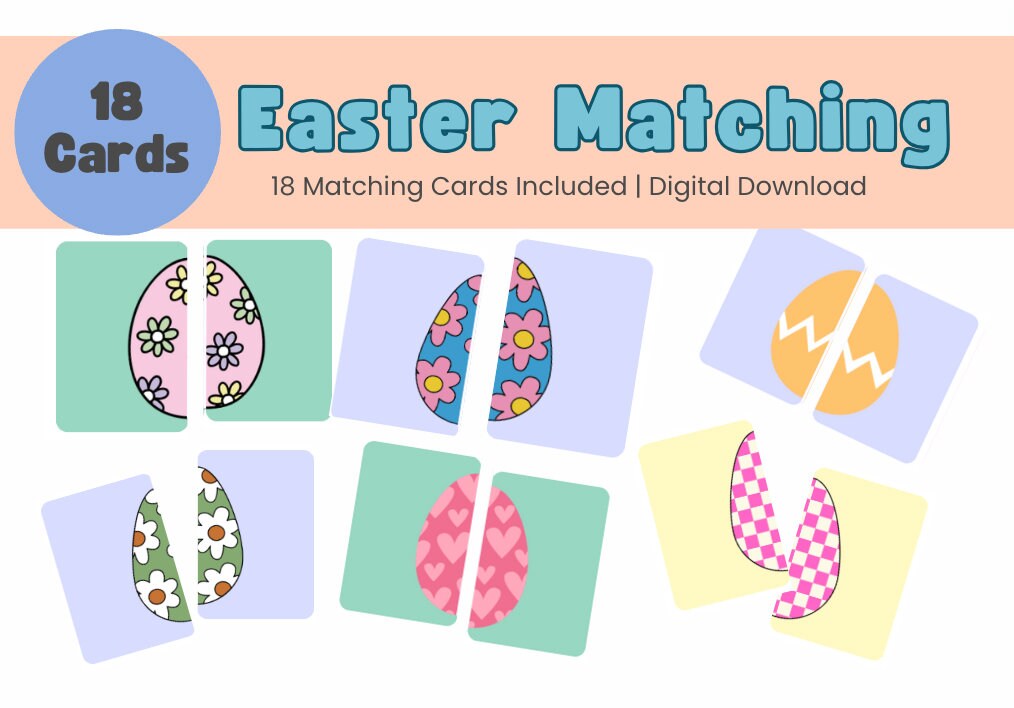 Easter Egg Matching Game for Kids Toddler Easter Bunny Eggs Interactive ...