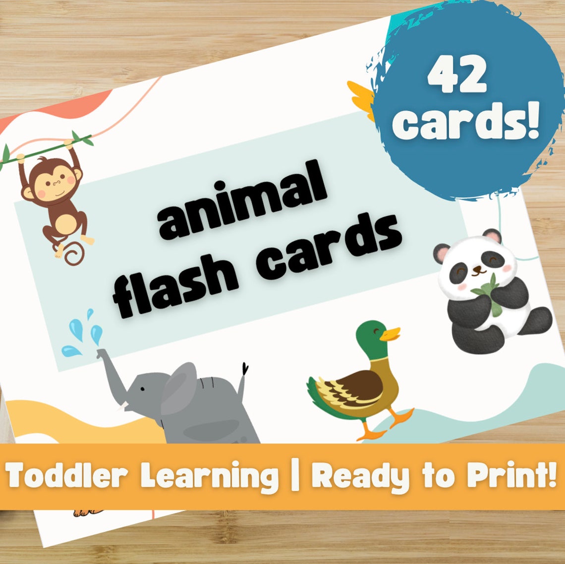 Animal Flashcards for Toddlers to Kindergarten - Digital Download ...
