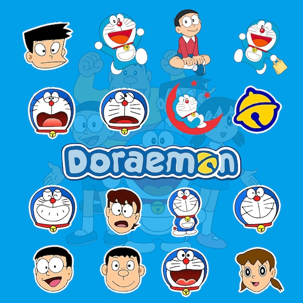 Doraemon Clipart - Etsy