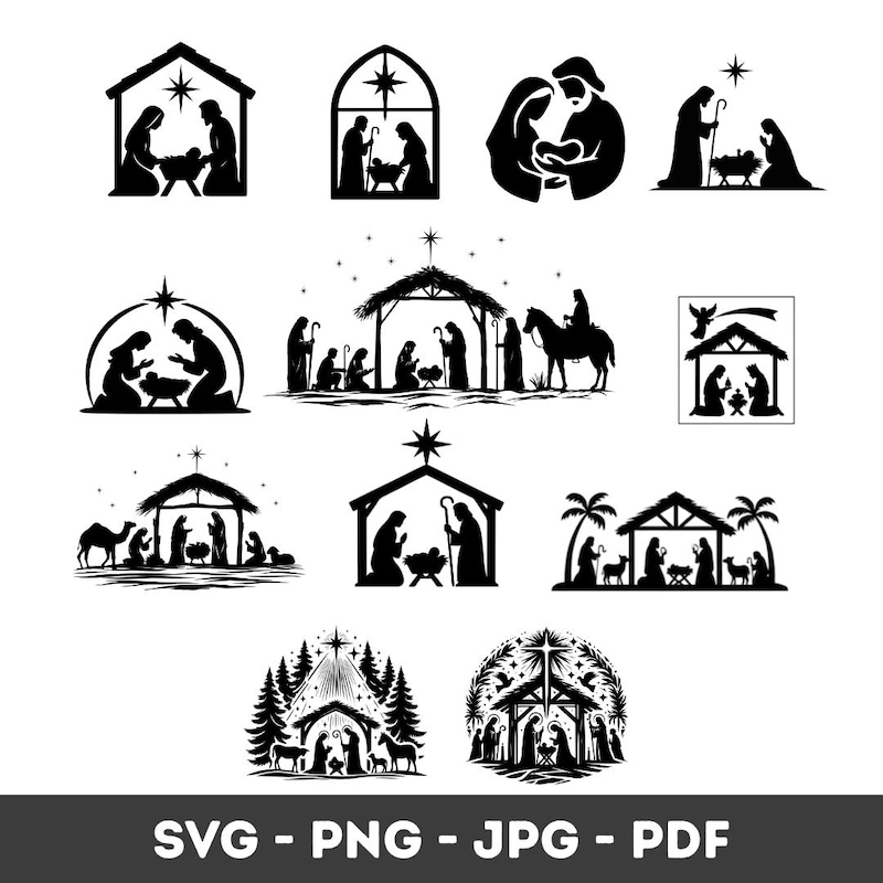 Nativity Scene Kids Svg - Etsy
