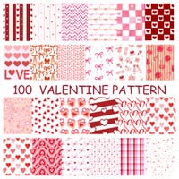 Valentine Heart Digital Paper, Seamless Pink Patterns (12 JPG) - Etsy