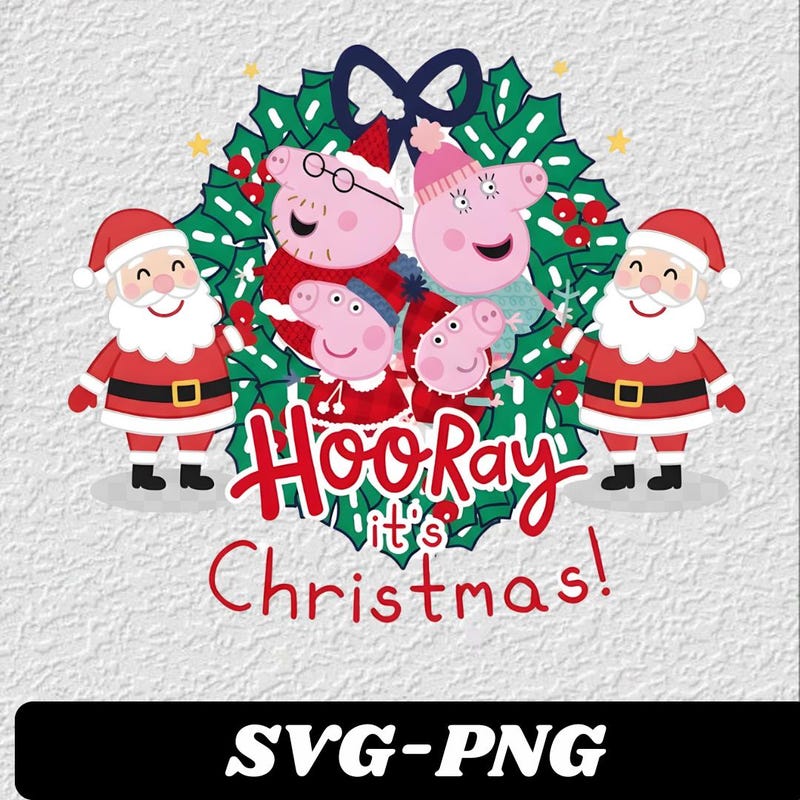 Santa Christmas Tree Cartoon - Etsy UK