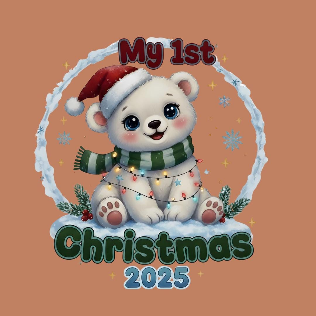 Baby's First Christmas Clipart Bundle, Holiday PNG, SVG, JPG (digital ...