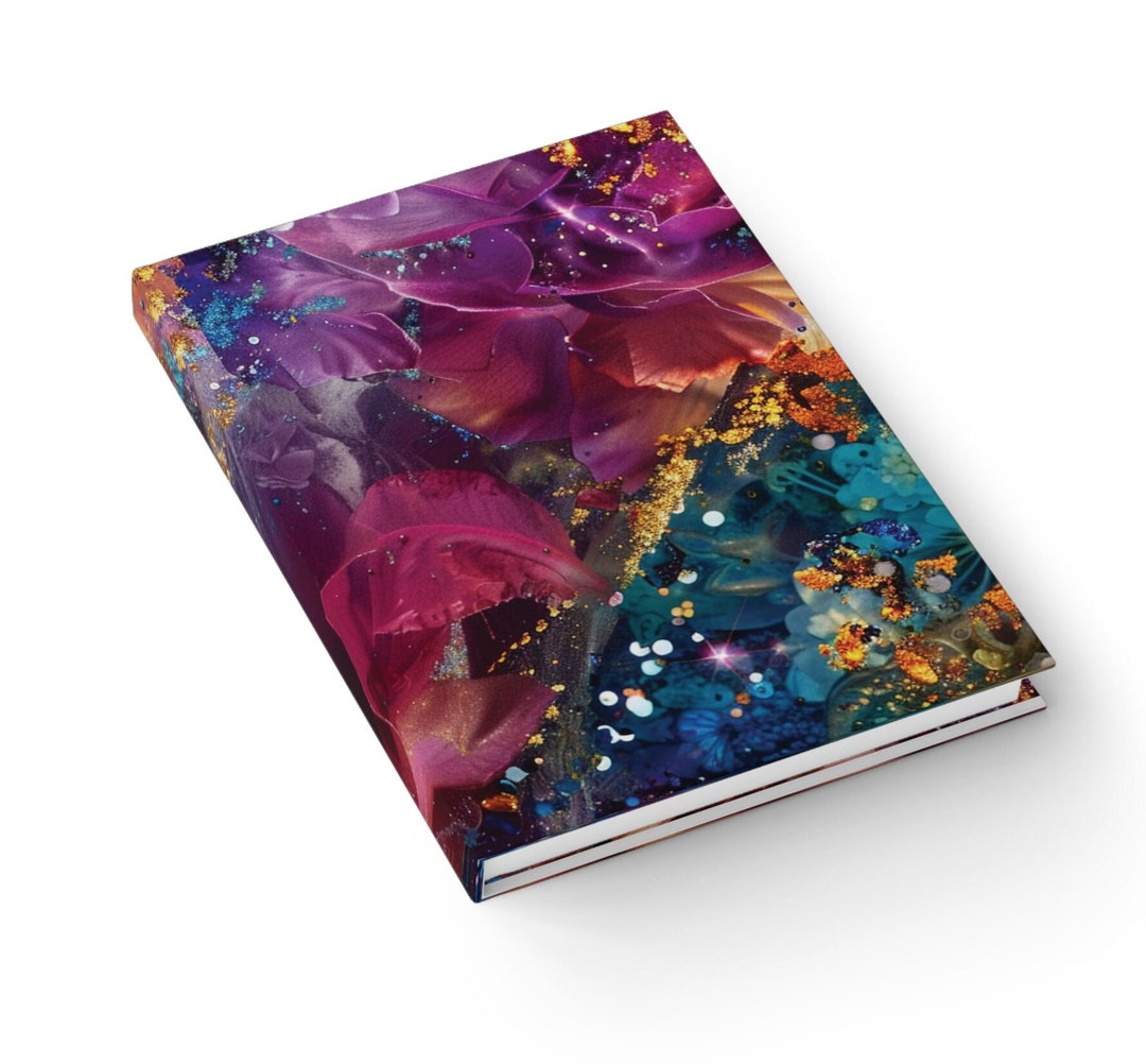 Vintage '80s Journal: Glitter Collage Art, Ruled Line Notebook - Etsy