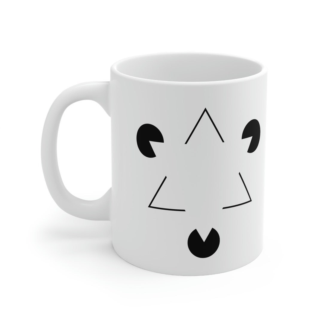 Kanizsa's Triangle Mug: Optical Illusion Coffee Mug - STEM Gift - Etsy