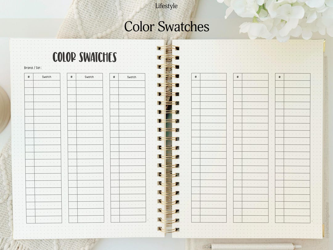 Color Swatch | Bullet | Journaling | Planner | Notebook | Lifestyle ...