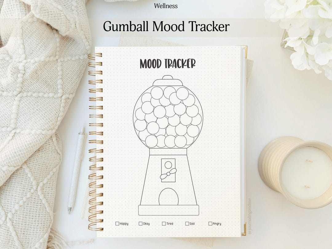 Gumball Mood Tracker | Bullet | Journaling | Planner | Notebook ...
