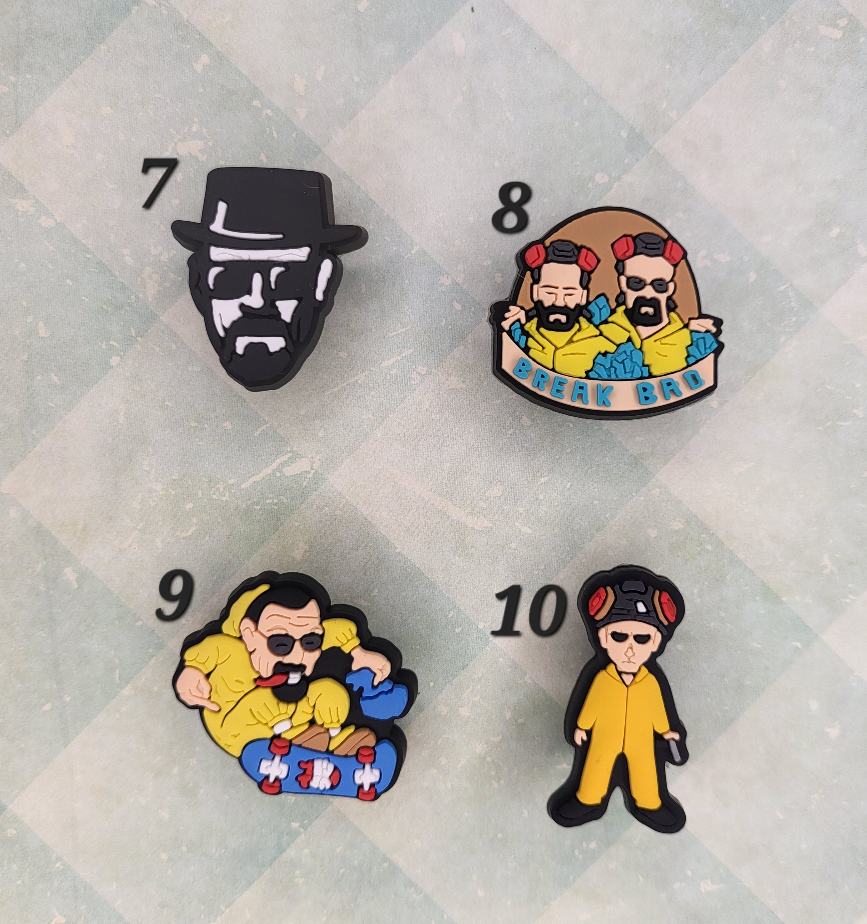 Rare Breaking Bad / Walter White / Jesse Pinkman Croc Charms/ Button ...