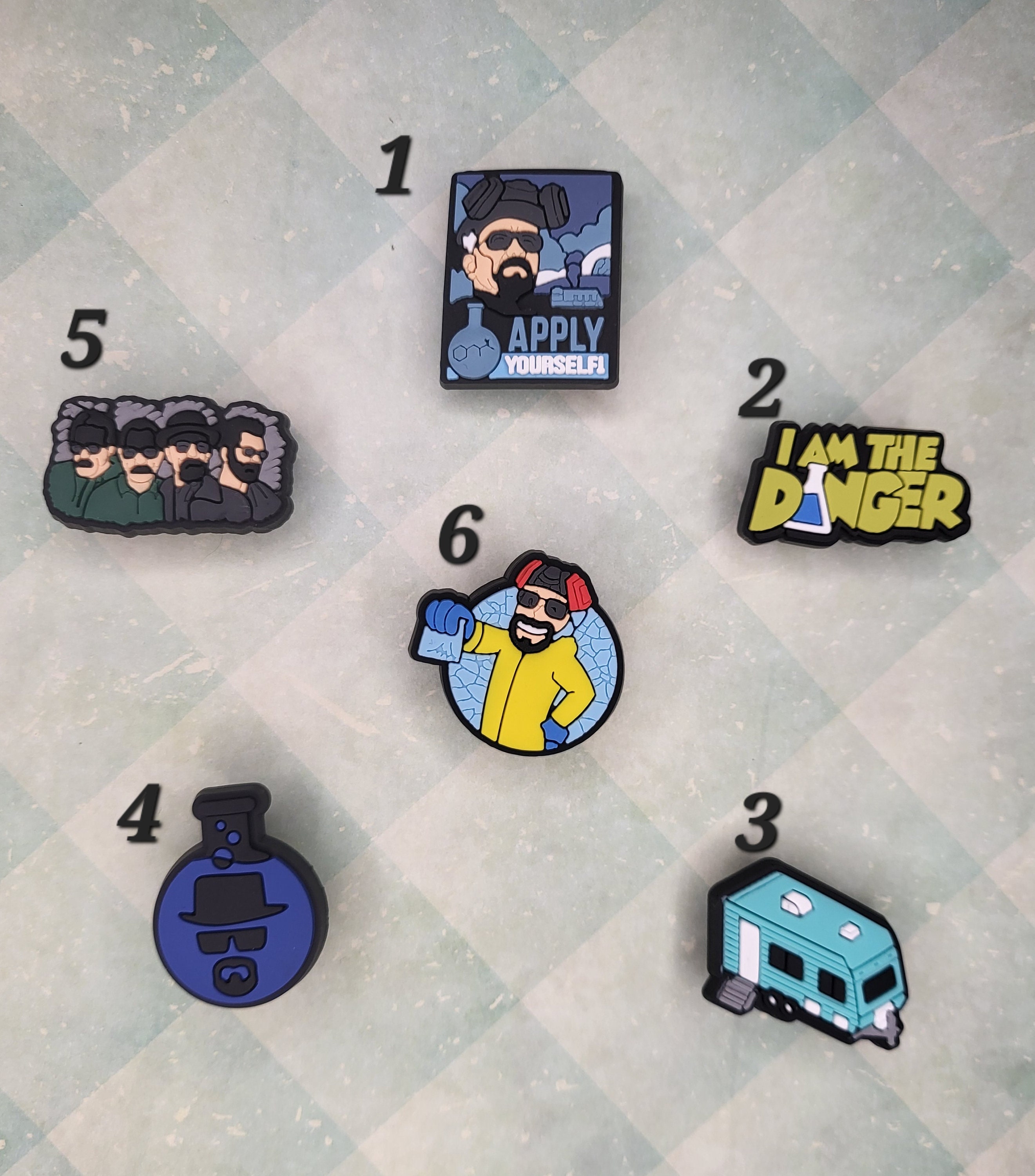 Rare Breaking Bad / Walter White / Jesse Pinkman Croc Charms/ Button ...