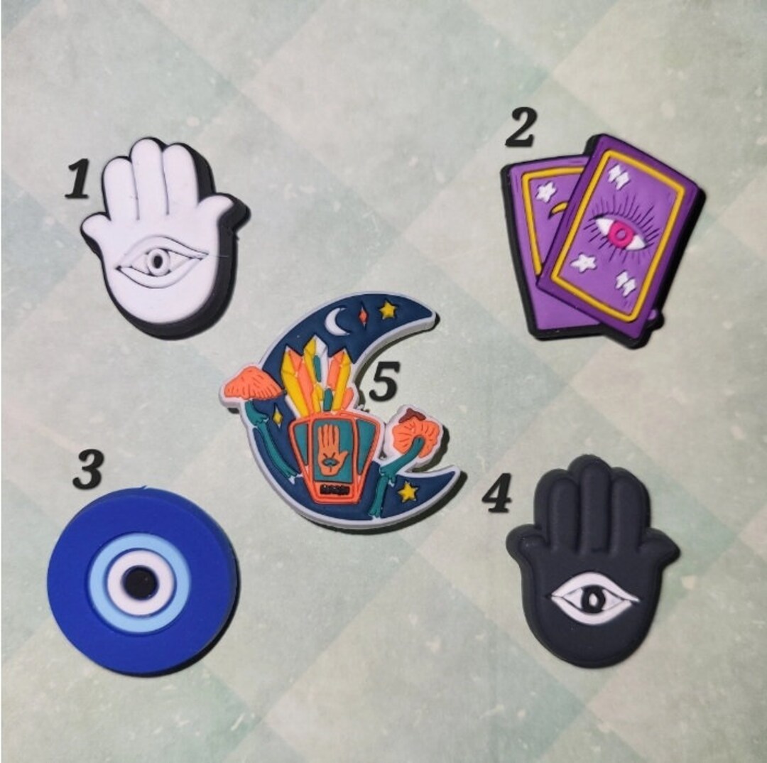 Spooky Halloween. All Seeing Eye, Evil Eye, Illuminati Croc Charms ...