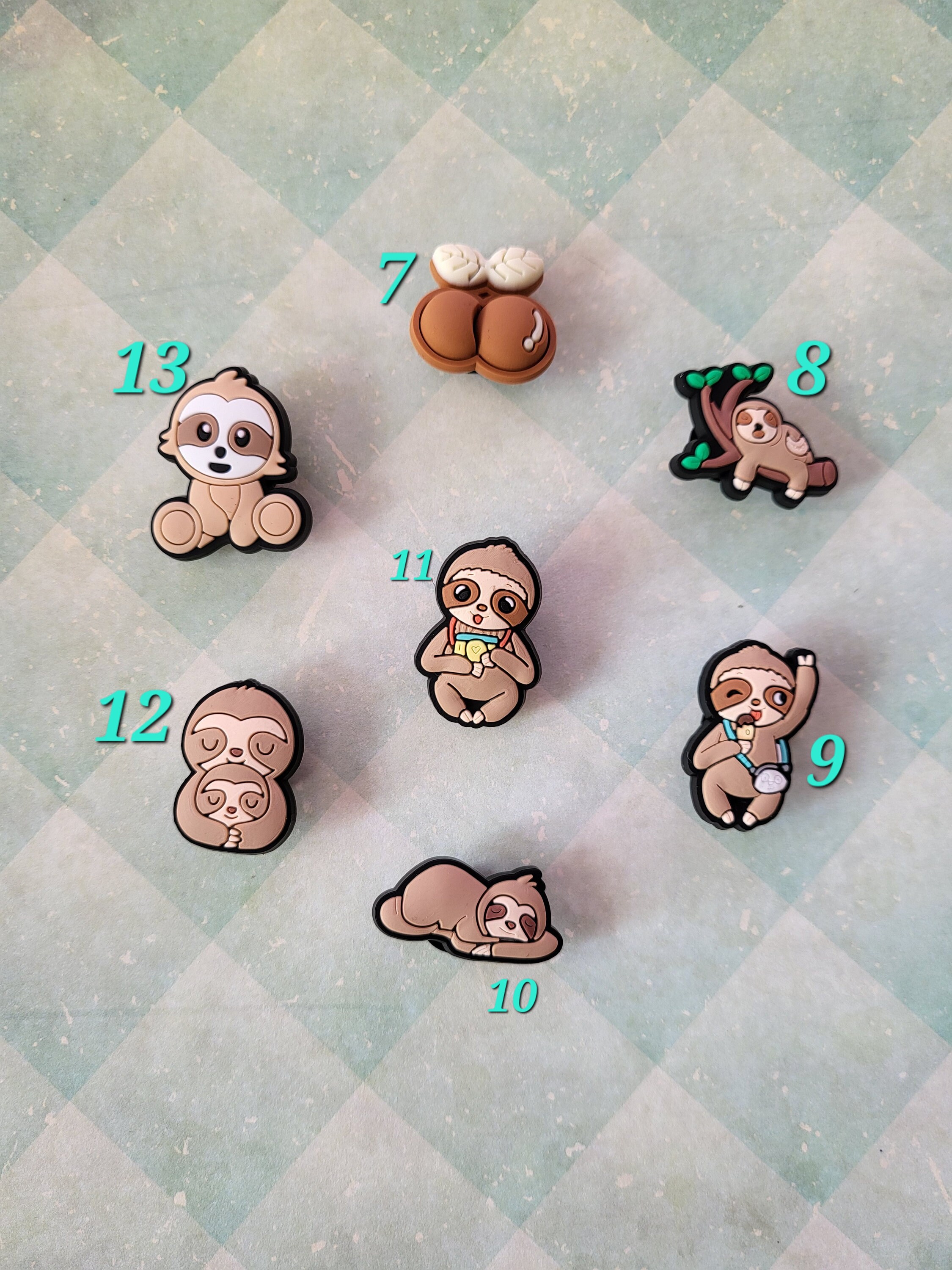 Cute Sloth Croc Charms/ Button Accessories / Jibbitz - Etsy UK