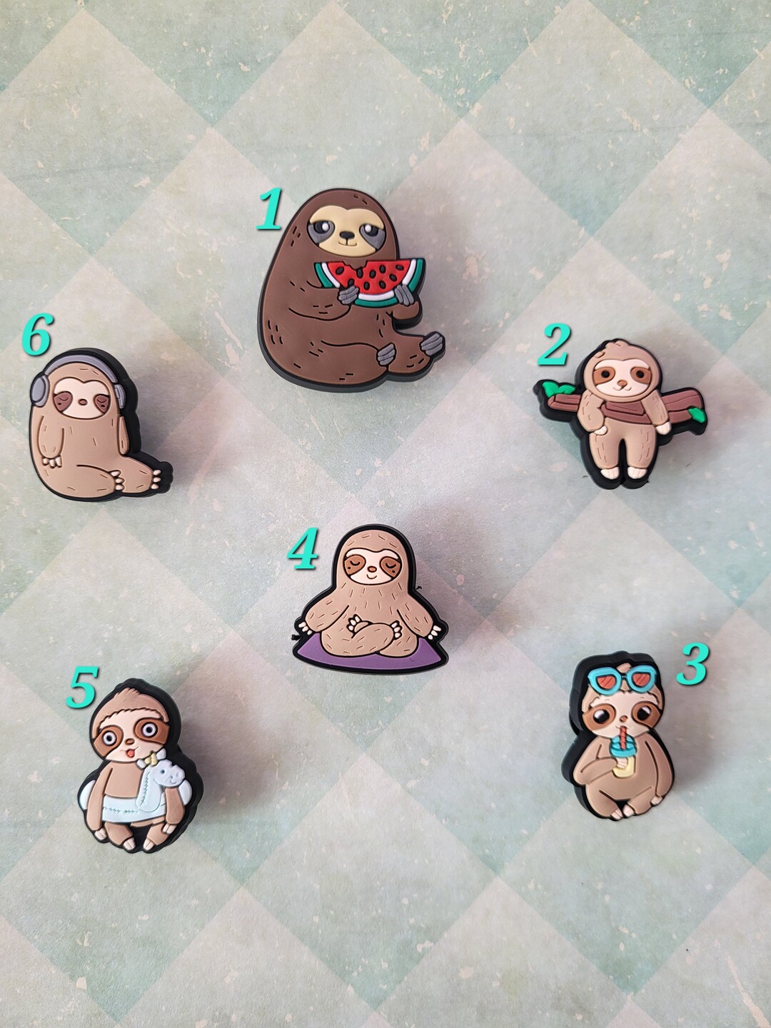 Cute Sloth Croc Charms/ Button Accessories / Jibbitz - Etsy UK