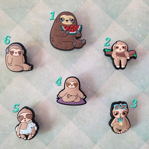 Cute Sloth Croc Charms/ Button Accessories / Jibbitz - Etsy UK