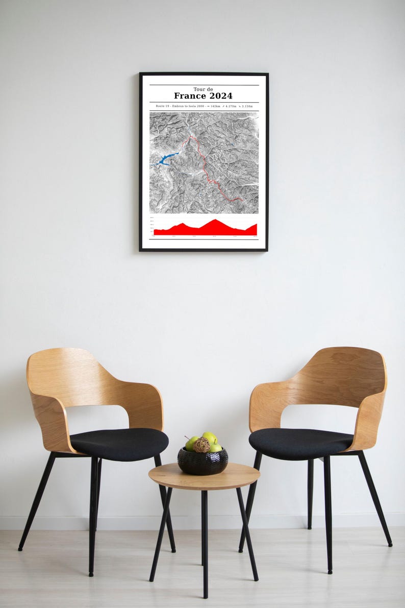 Tour De France Route Map 2024, Minimalist Bike Poster, Cyclist's Gift ...