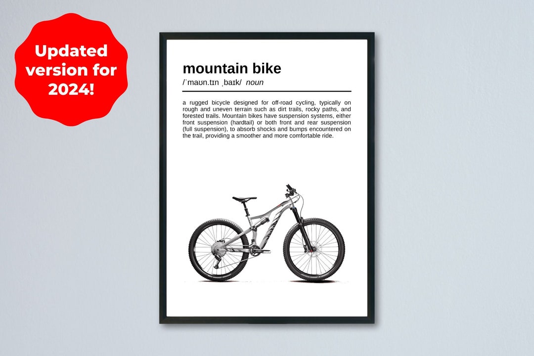 Mountain Bike Printable Poster, Minimalist Bike Poster, Cyclist's Gift ...