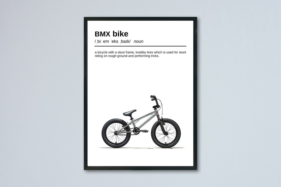 BMX Bike Printable Poster Minimalist Bike Poster - Etsy
