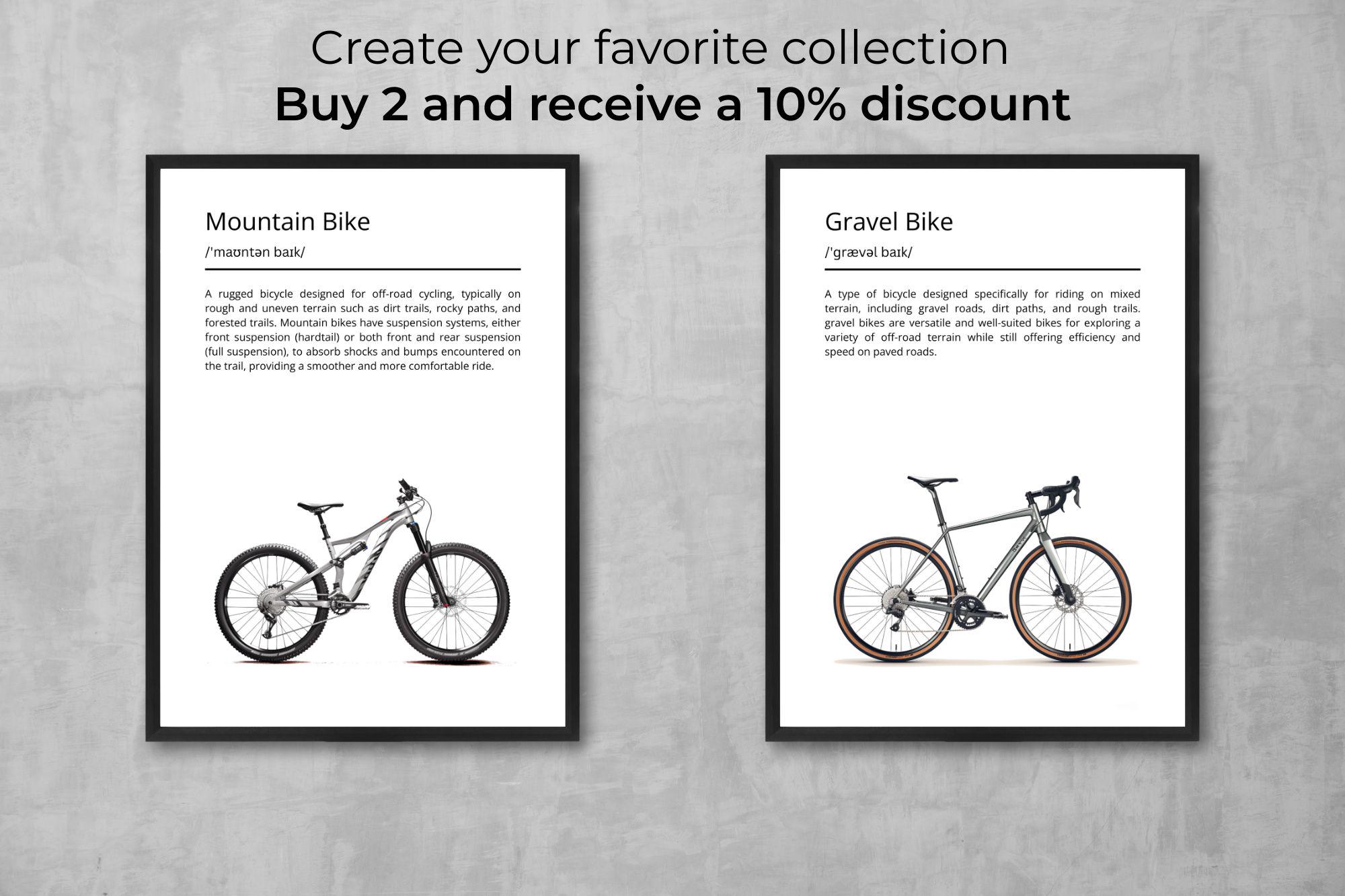 Mountain Bike Printable Poster, Minimalist Bike Poster, Cyclist Gift ...
