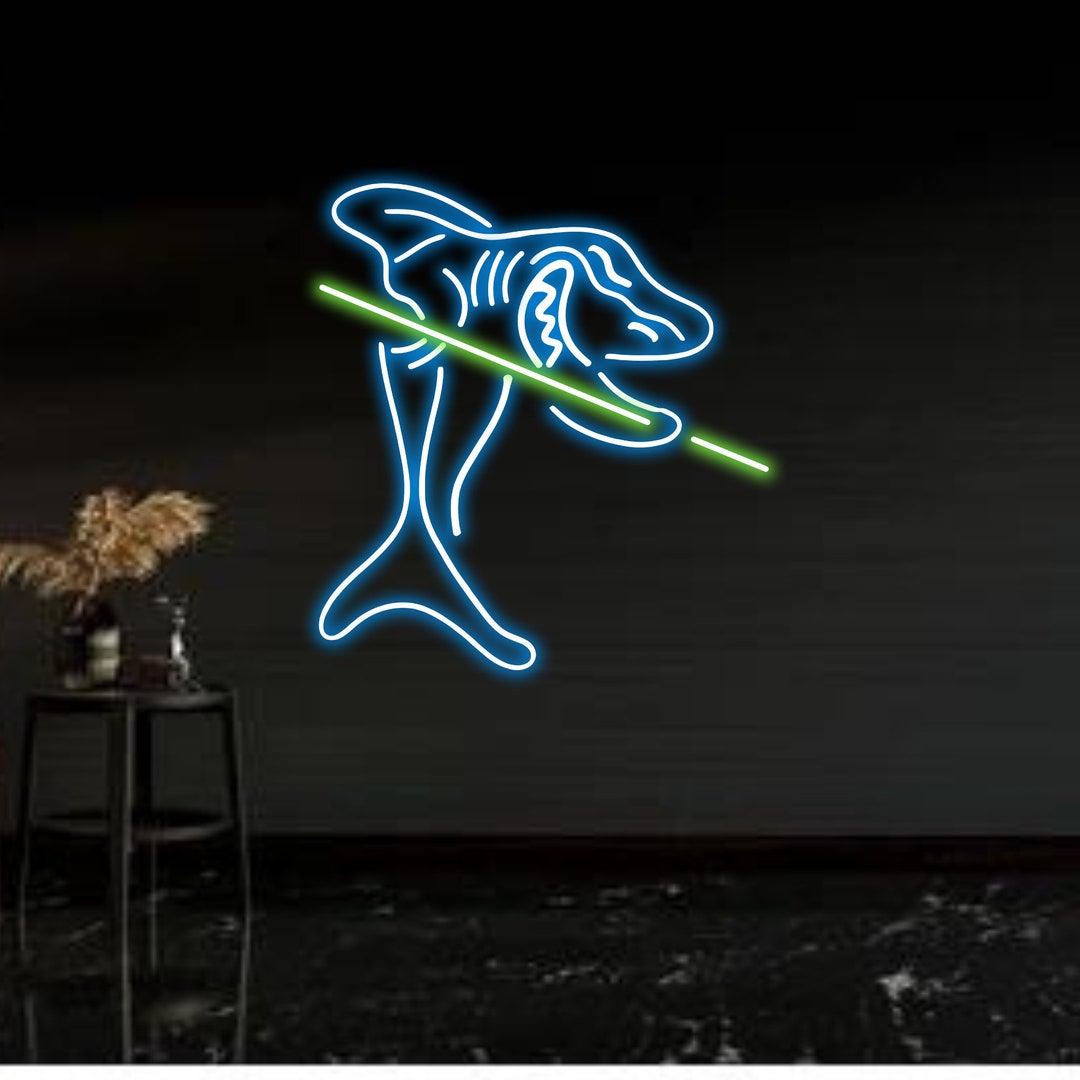 Shark Billiard Pool Hall LED Neon Sign, Pool Shark Led Sign, Billiards ...