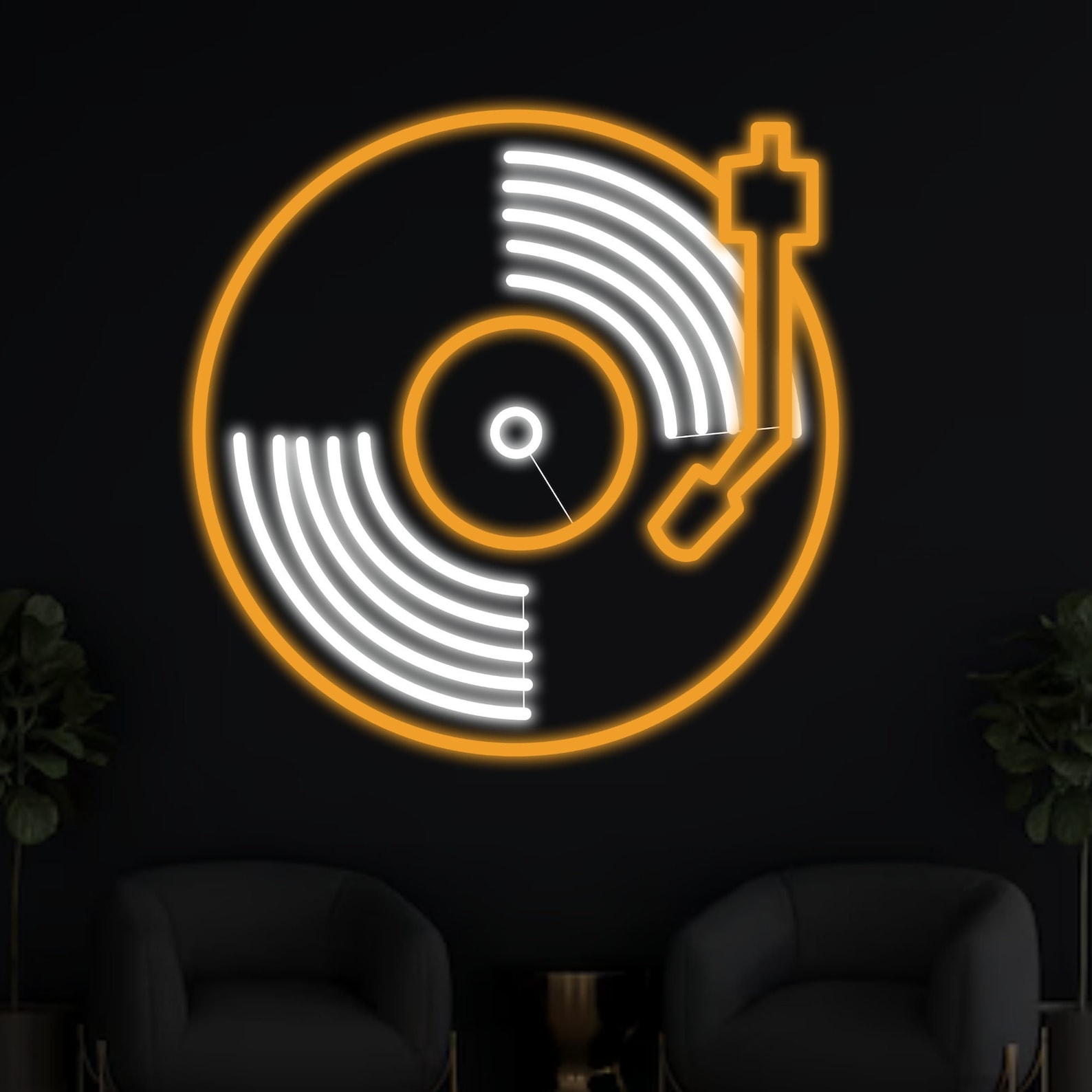 Vinyl Record Custom Live Music LED Neon Sign Neon Light Sign Bar ...
