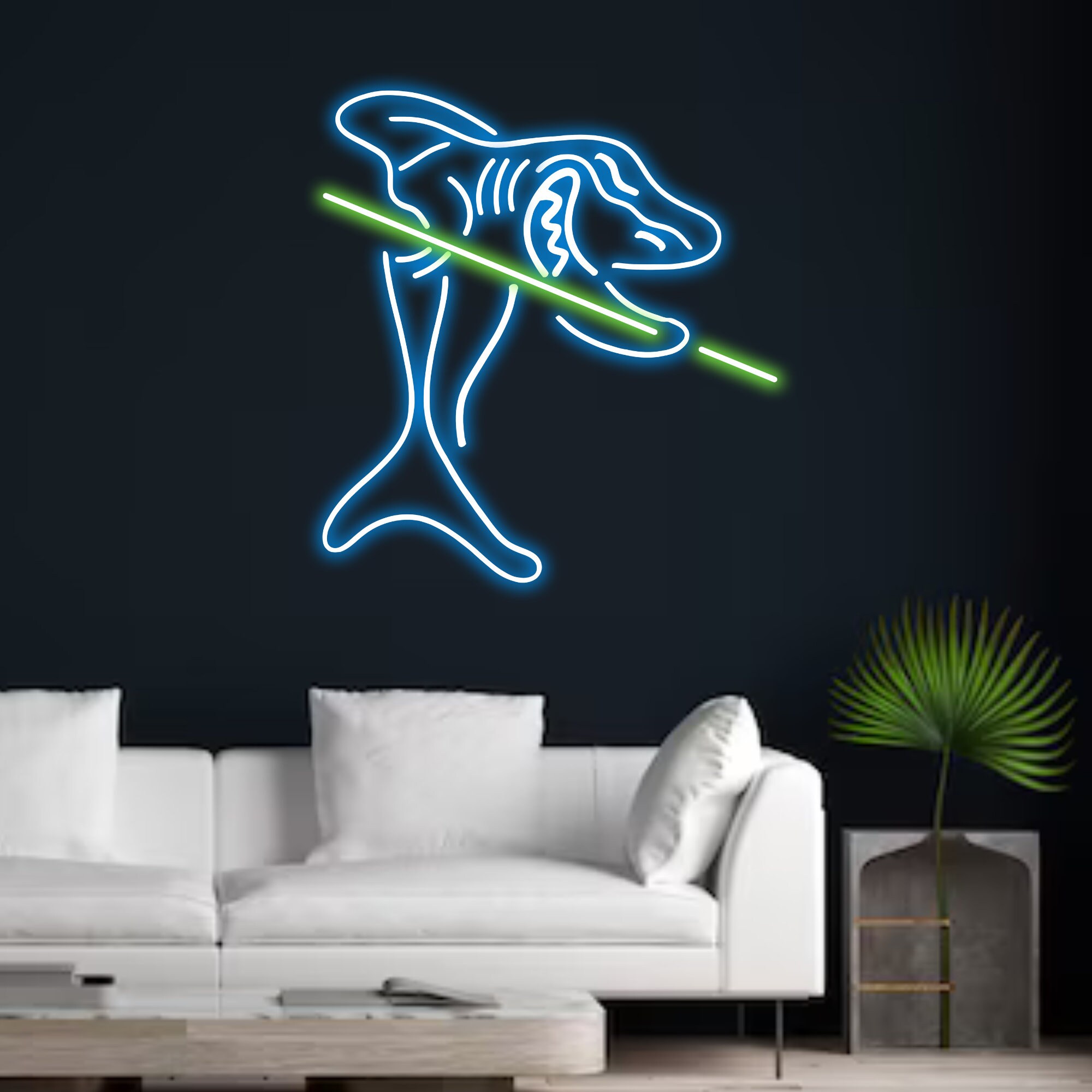 Shark Billiard Pool Hall LED Neon Sign, Pool Shark Led Sign, Billiards ...