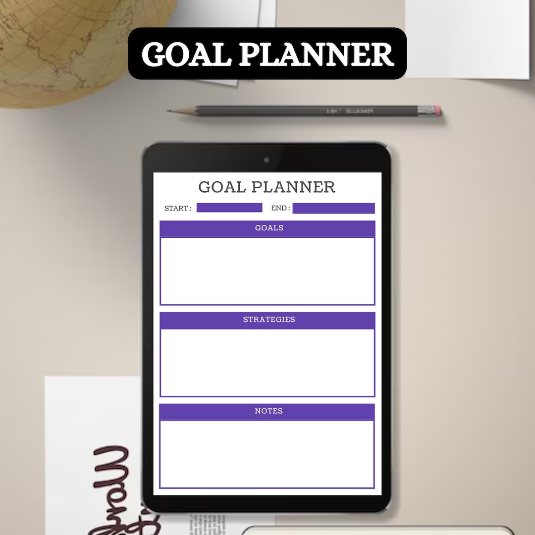 Goal Planner, Tracker Spreadsheet, Goal Setting Worksheet, Daily ...