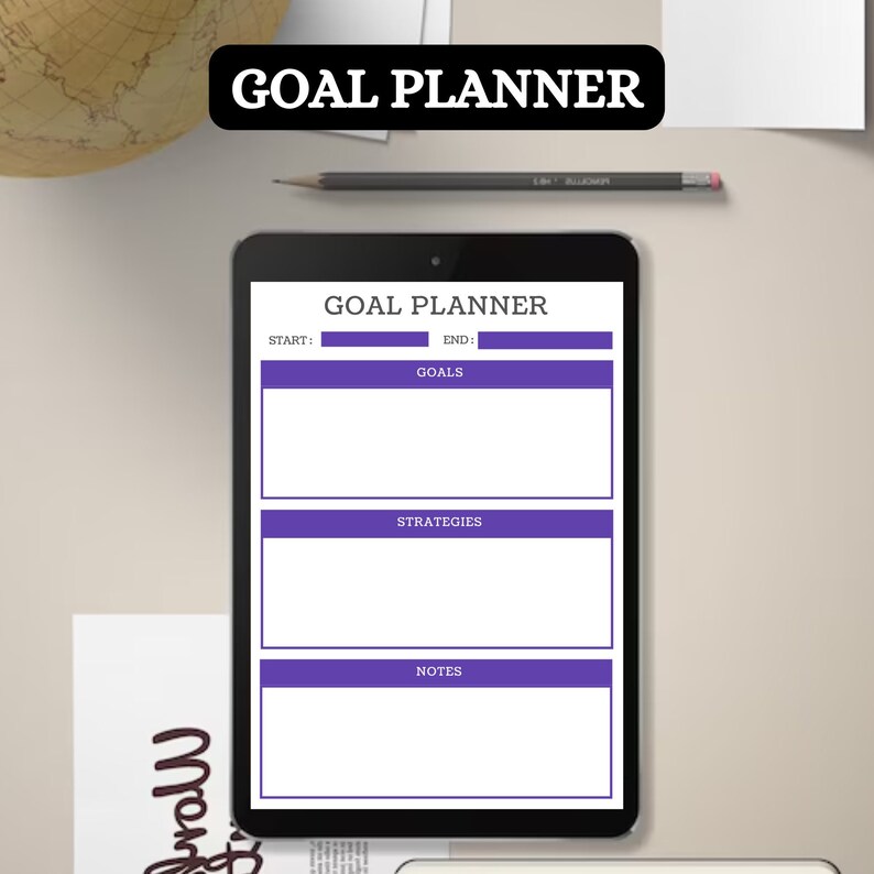 Goal Planner, Tracker Spreadsheet, Goal Setting Worksheet, Daily ...
