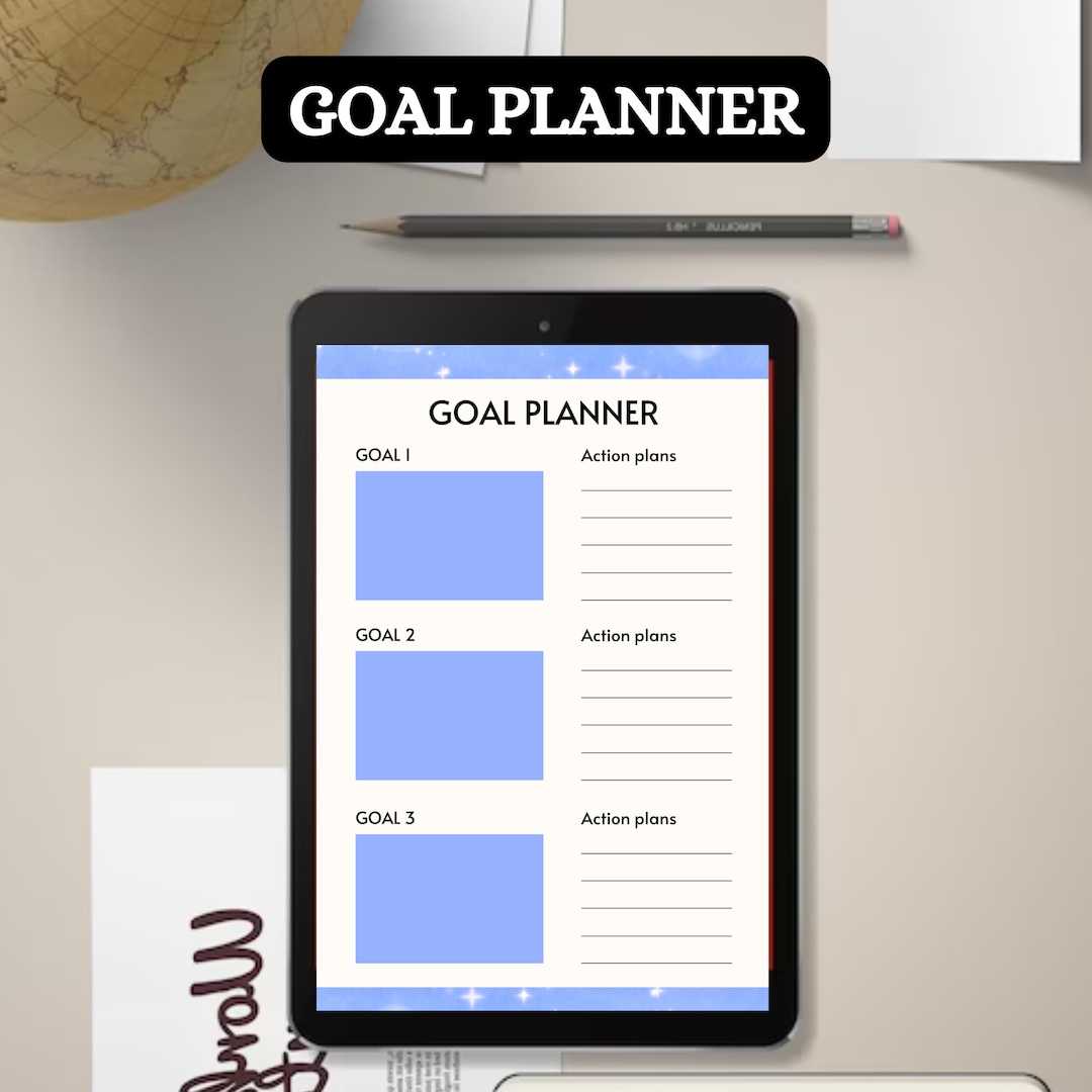 Goal Planner, Tracker Spreadsheet, Goal Setting Worksheet, Daily ...