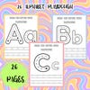 26 Alphabet Maze Fun, Preschool Learning Worksheets, Letter Tracing and ...