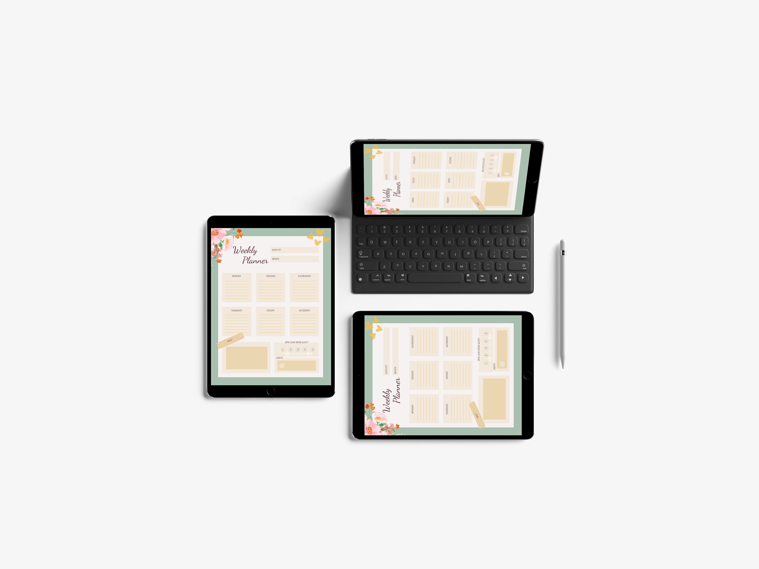 Undated Weekly iPad and Goodnotes Digital Planner Page, Goodnotes ...