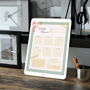 Undated Weekly iPad and Goodnotes Digital Planner Page, Goodnotes ...
