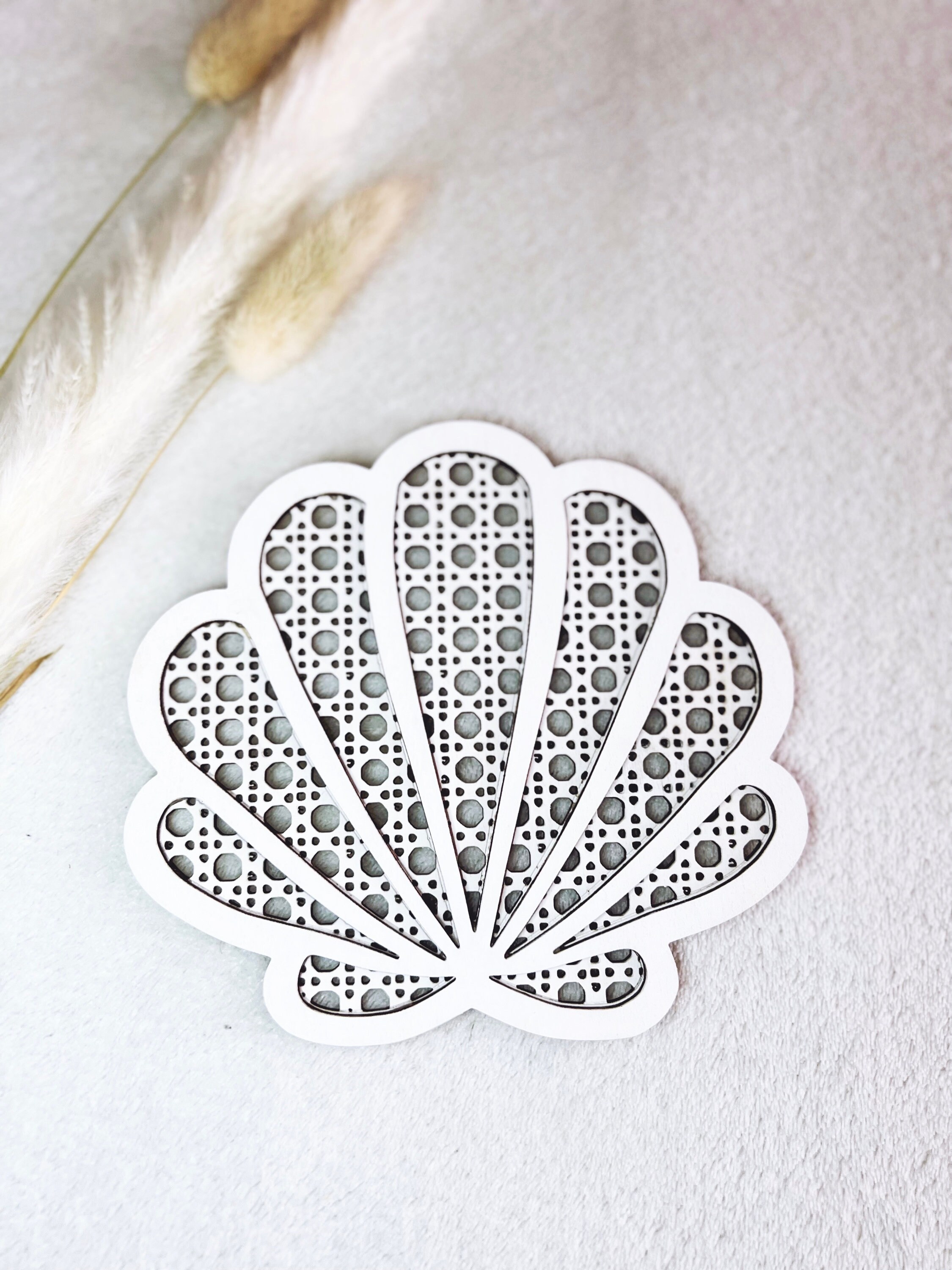 Rattan Shell Home Decor Rattan Shell Decor Beach Theme - Etsy