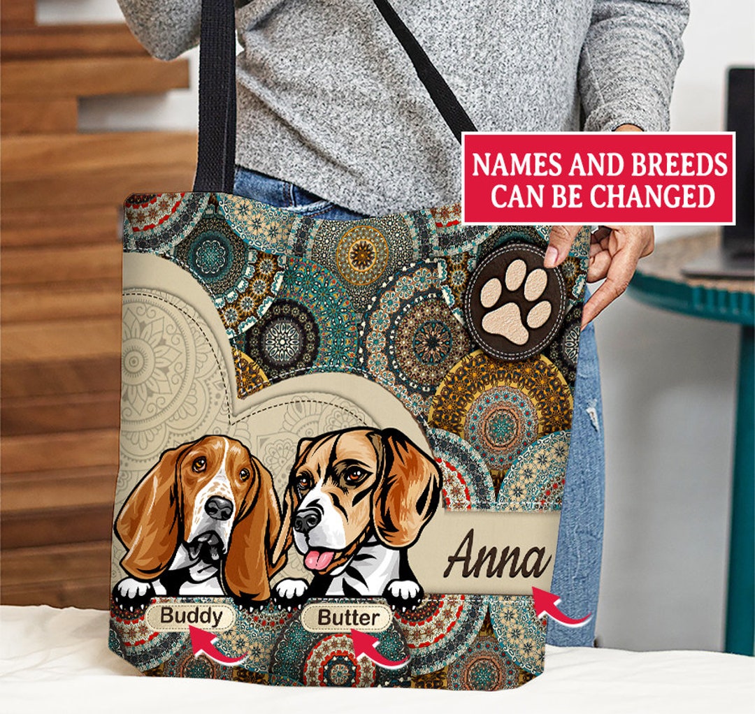 Personalized Dog Tote Bag Dog Vintage Bag Dog Handbag Dog - Etsy