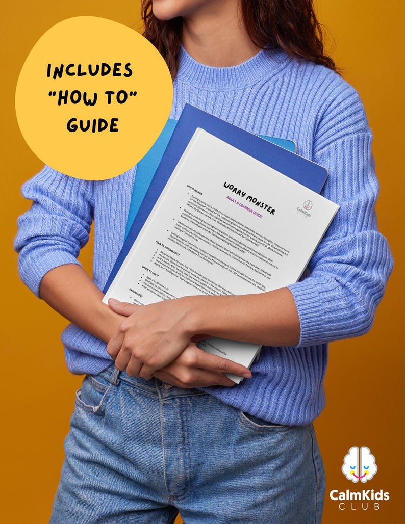 Worry Monster Colouring Printable | Anxiety Coping Activity | Calm-down ...