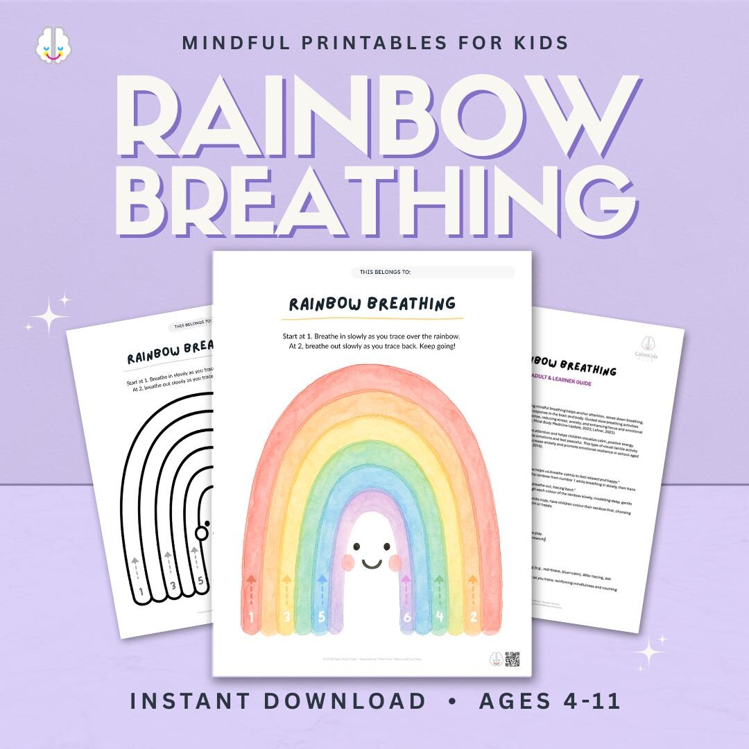 Rainbow Breathing Exercise for Kids: Calm Down Corner Printable (PDF ...