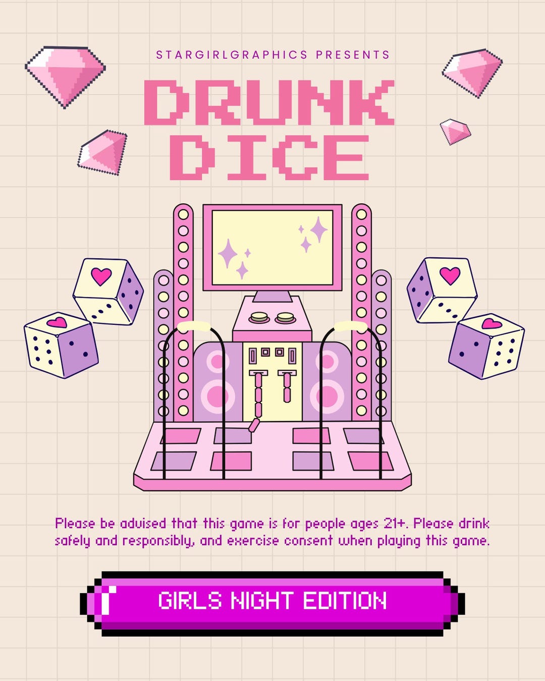Drunk Dice: Girl's Night Edition - Etsy