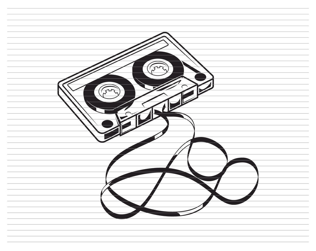 CASSETTE TAPE SVG, Cassette Tape Music, Retro Cassette Tape Clipart ...
