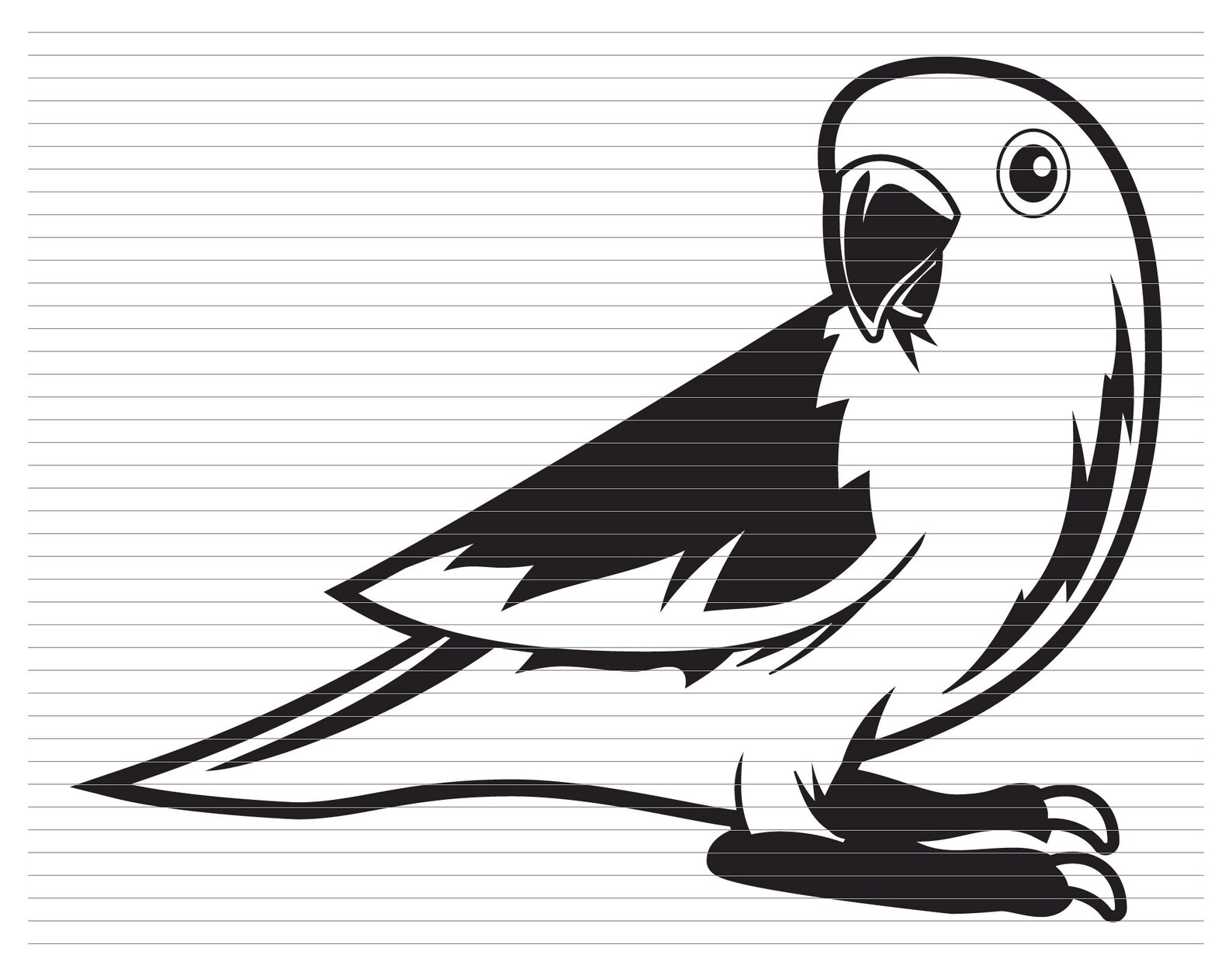 PARROT SILHOUETTE SVG, Macaw Svg Parakeet Clipart Bird Svg Parrot ...