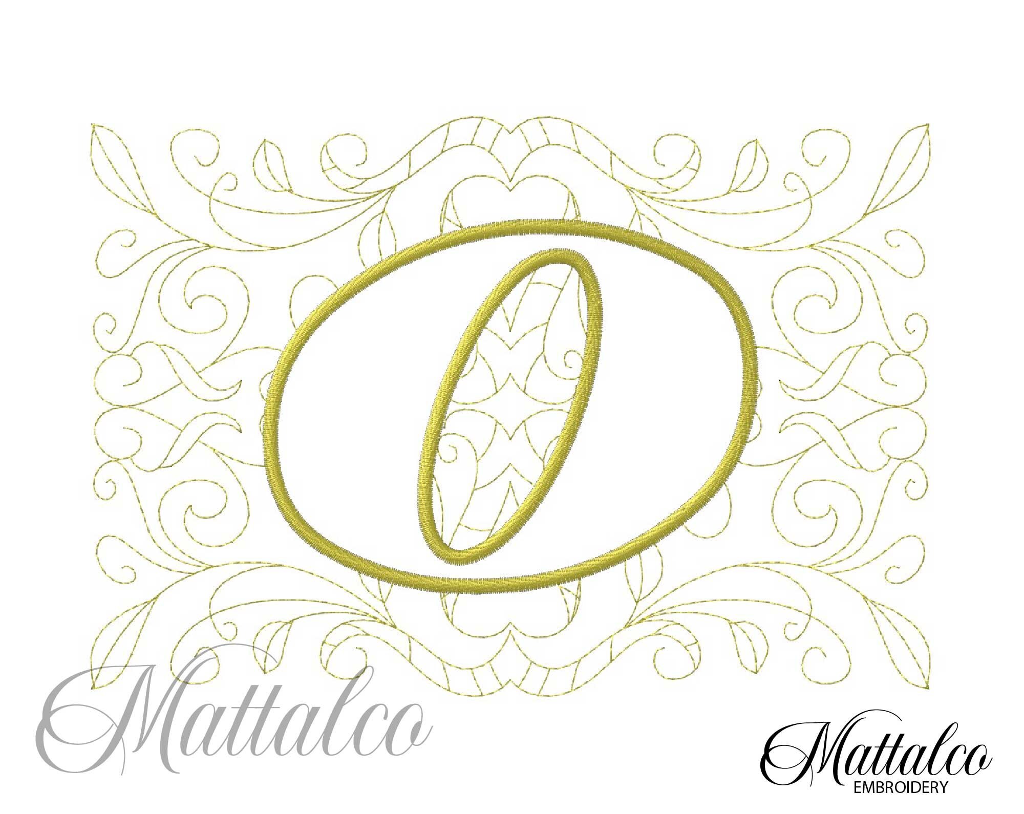 Letter O Monogram Embroidery Alphabet Letter O Golden Letter O Monogram ...