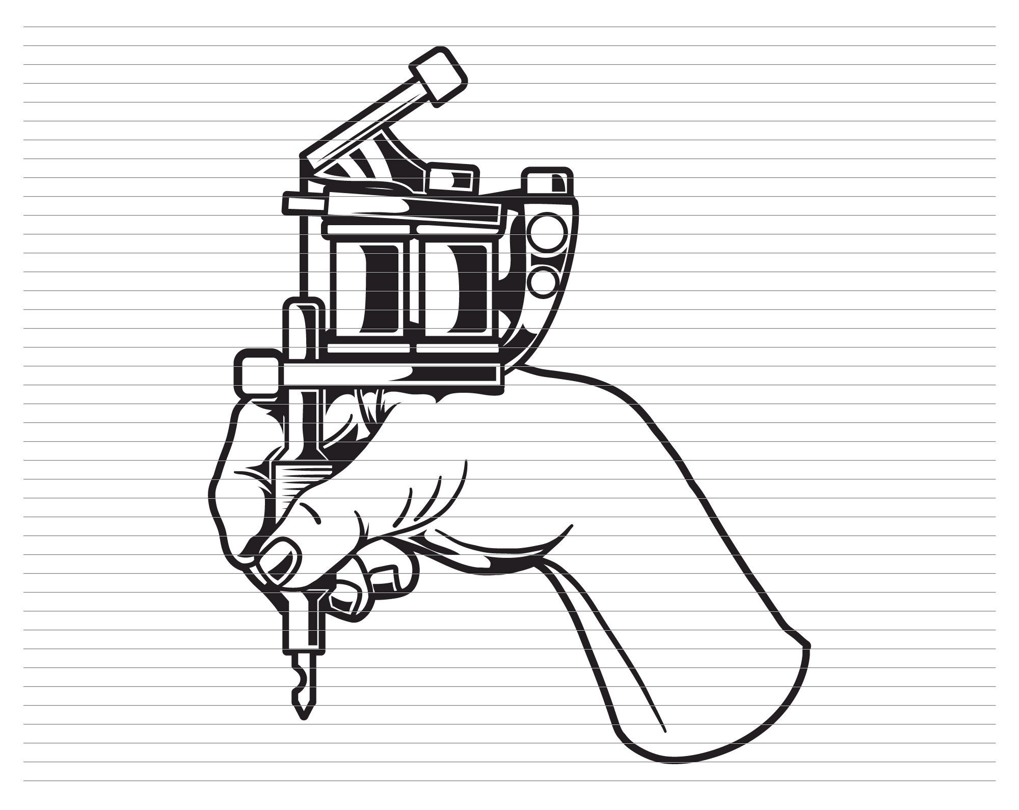 HAND TATTOING SVG Tattoo Machine Ink Svg Master Tattoo - Etsy