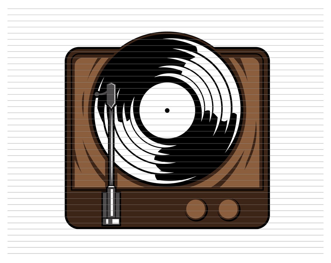 RECORD PLAYER SVG, Turntable Svg, Vinyl Record Player Svg, Turntable ...
