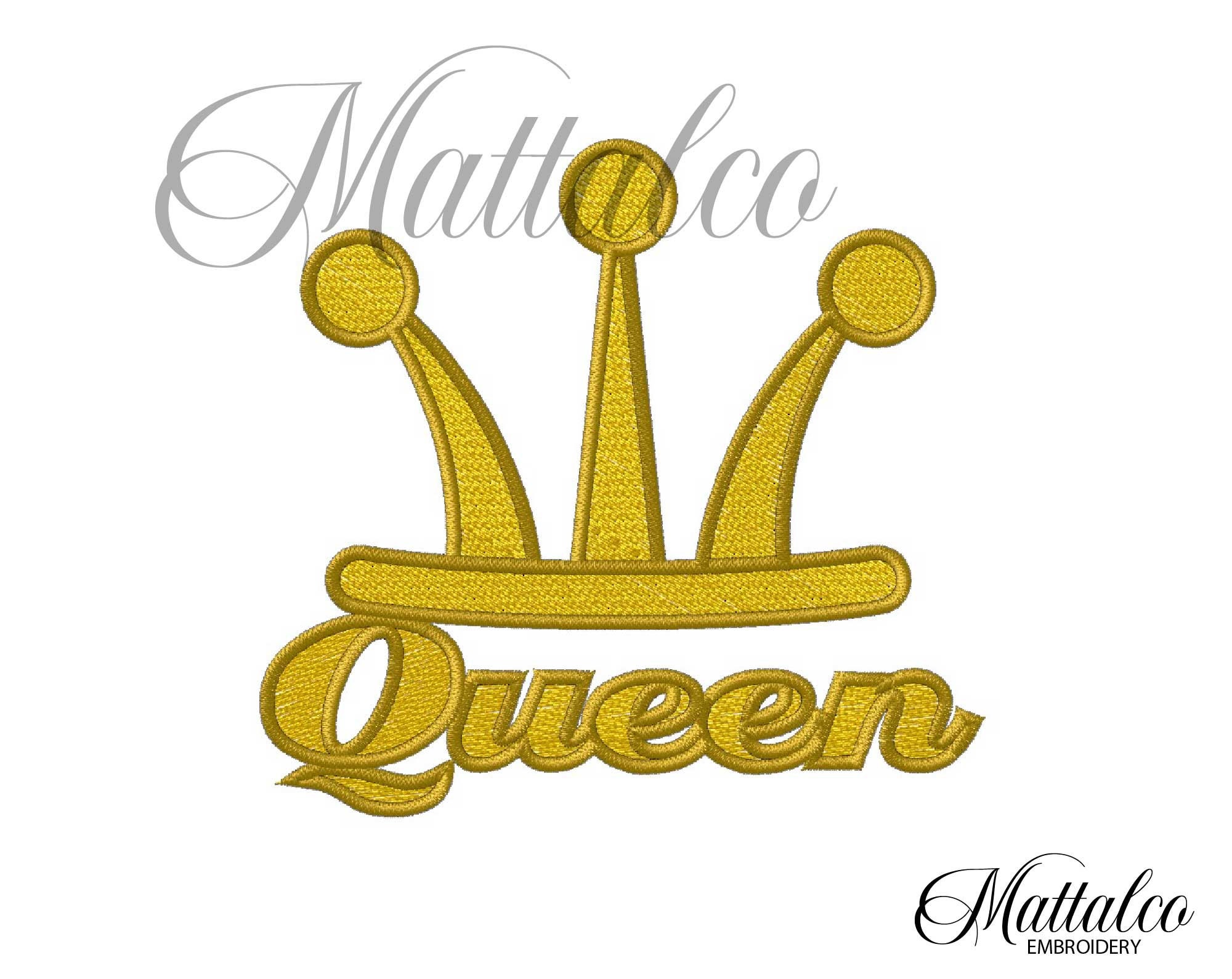 Queen's Crown Embroidery Royal Crown Embroidery Queen's Crown Design ...