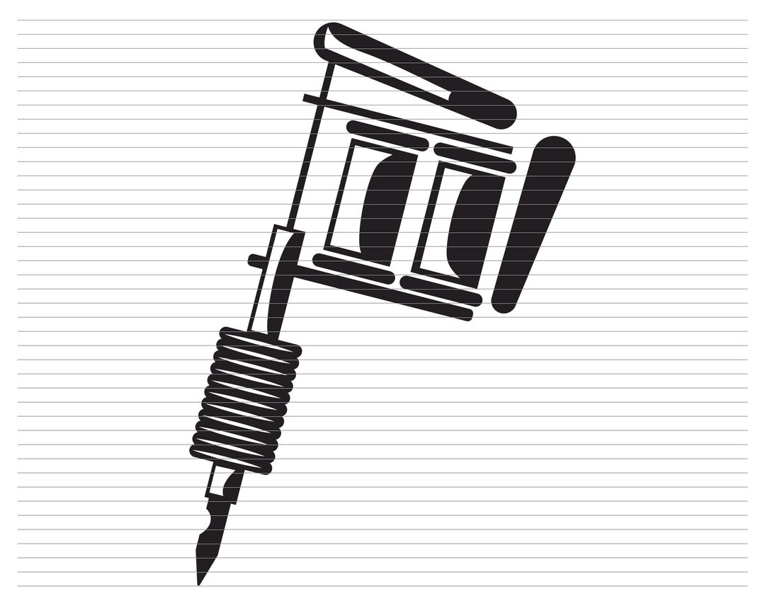 SILHOUETTE TATTOO MACHINE Svg Tattoo Machine Ink Equipment Drawing ...