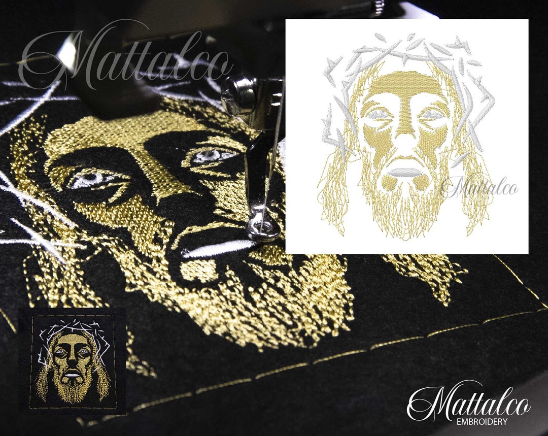 Jesus Face Embroidery, Golden Decoration Embroidery, Golden Embroidery ...