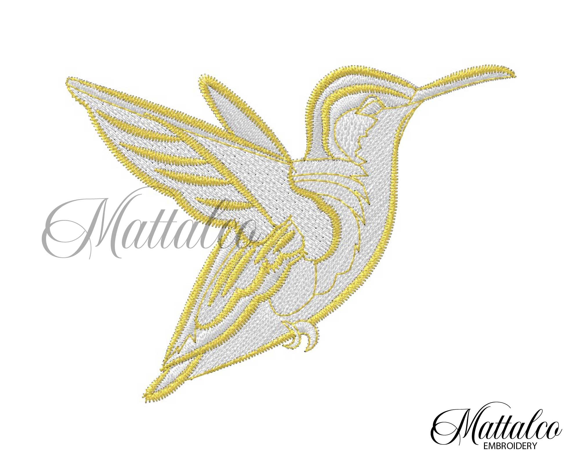 Hummingbird Embroidery Design, Hummingbird Machine Embroidery, Mini ...