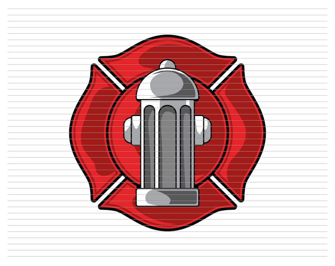 FIREFIGHTER BADGE SVG, Fireman Svg, Fire Dept, Firefighter Clipart ...