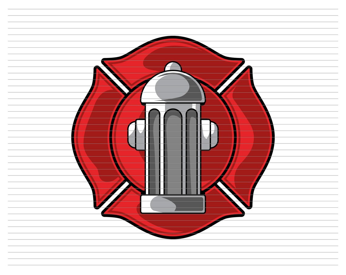 FIREFIGHTER BADGE SVG, Fireman Svg, Fire Dept, Firefighter Clipart ...
