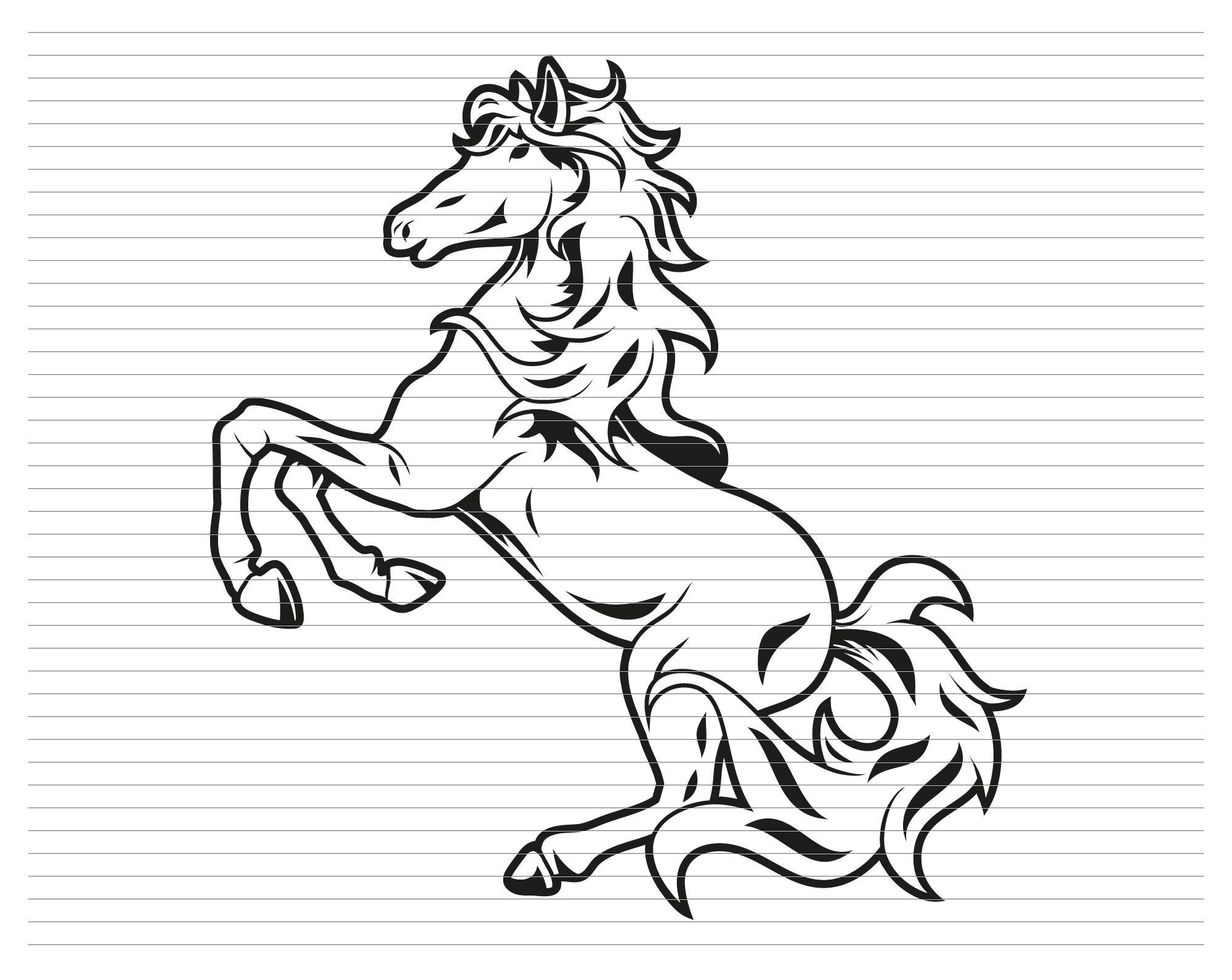 RAMPANT HORSE SVG, Wild Horse, Beautifull Horse, Strong Horse, Majestic ...