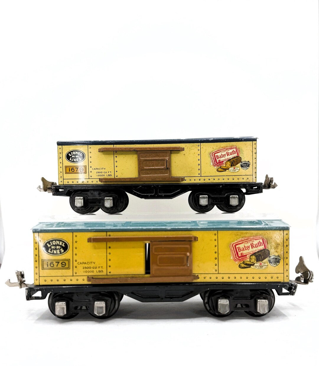 Vintage Lionel Babe Ruth Train Cars: Blue & Turquoise Roof, Set of 2 - Etsy