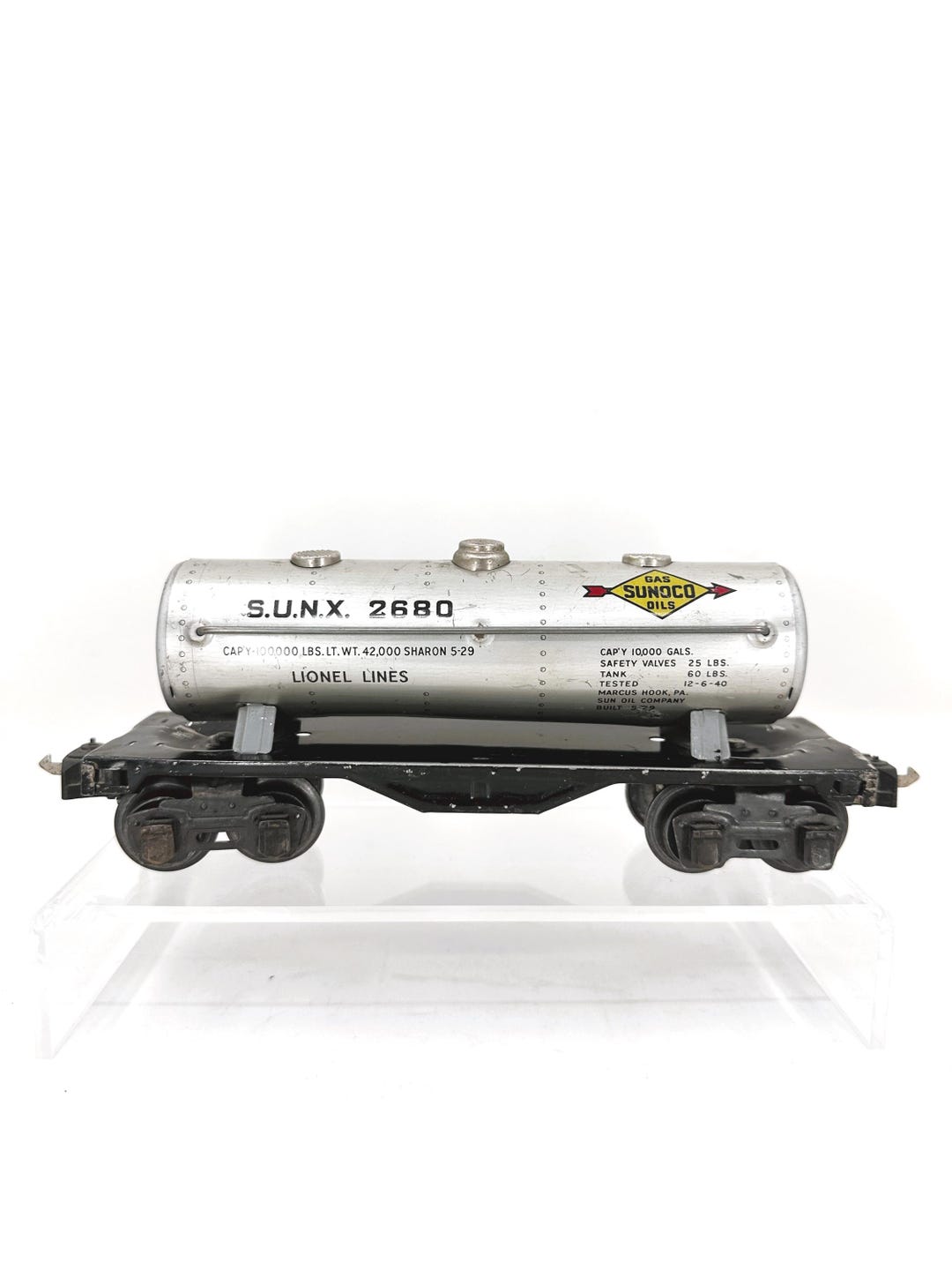 Vintage Lionel Prewar Sunoco Tank Car 2680 - Etsy